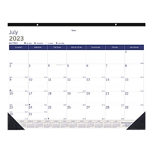 Blueline DuraGlobe Academic Monthly Desk Pad Calendar, 13 Months, July 2023 to July 2024, 22" x 17" (CA177227-24)