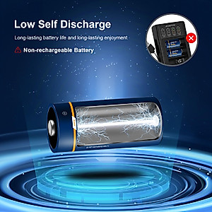 JESSPOW CR2 3V Lithium Battery, CR2 Batteries for Golf Rangefinder, Flashlight, Photo Cameras, Alarm Systems 2 Pack (Non-Rechargeable)