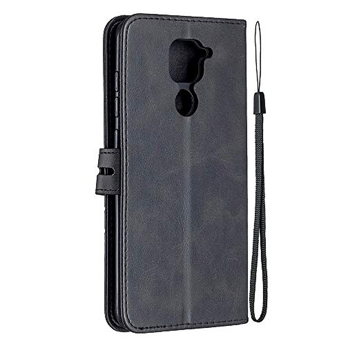 Asdsinfor Compatible with Xiaomi Redmi Note 9S Case PU Leather Durable Wallet Case Credit Cards Slot with Stand for Flip Magnetic Compatible with Xiaomi Redmi Note 9 Pro/Note 9 Pro Max Black HXPU