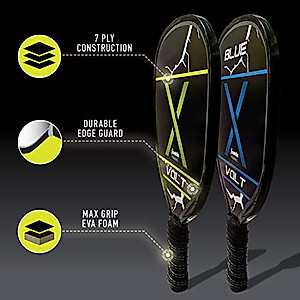 Franklin Sports Pickleball Paddle and Ball Set - Wooden Pickleball Rackets + Pickleballs - 2 Players - USA Pickleball (USAPA) Approved