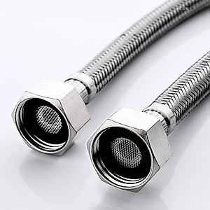 AUXBC 1Inch 8PCS Shower Filter Gaskets+8PCS Rubber Washers, Seal Faucet Washers, O Ring Hose Gasket Filter Net Shower Head Gasket Rubber Washer for Water Faucet Shower Garden Hose Connector