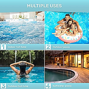 Hot Tub Test Strips - 6in1 Quick & Accurate Spa Test Strips for Hot Tubs - 100 Water Test Strips, Hot Tub Water Test Kit with E-Book - Test Chlorine, Bromine, pH, Hardness, Alkalinity - JNW Direct