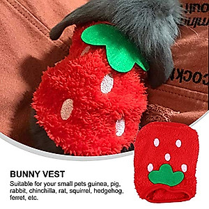 POPETPOP Guinea Pig Outfits - Winter Warm Fleece Bunny Clothes Rabbit Sweater Guinea Pig Warm Vest Chihuahuas Vest Flannel Pet Costume for Kitten Chihuahua Puppy and Small Animals