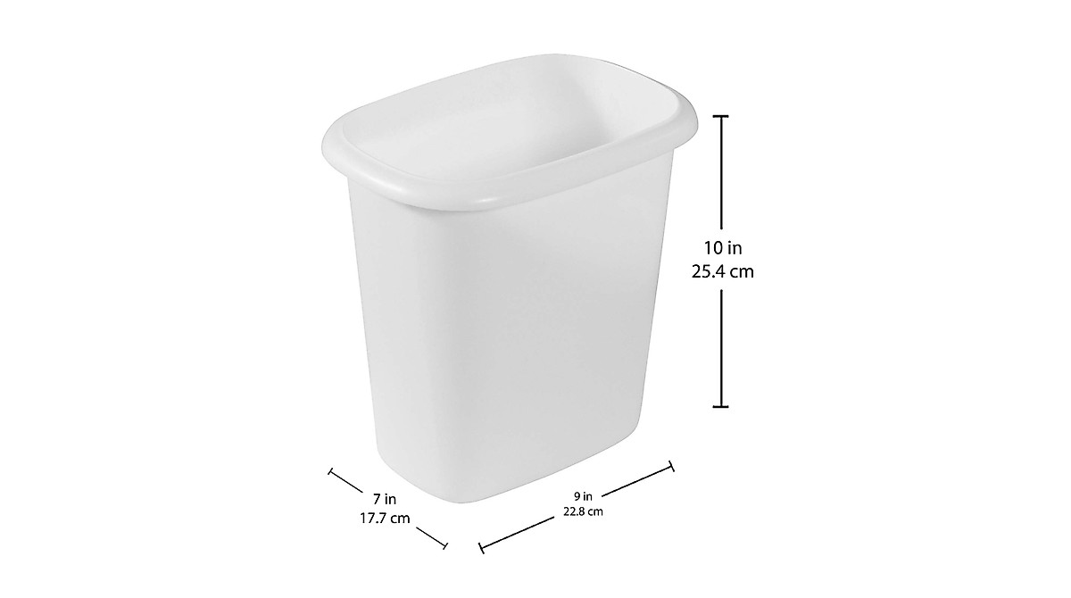 Rubbermaid Vanity Trash Can - Compact, Stylish Wastebasket for Small Spaces