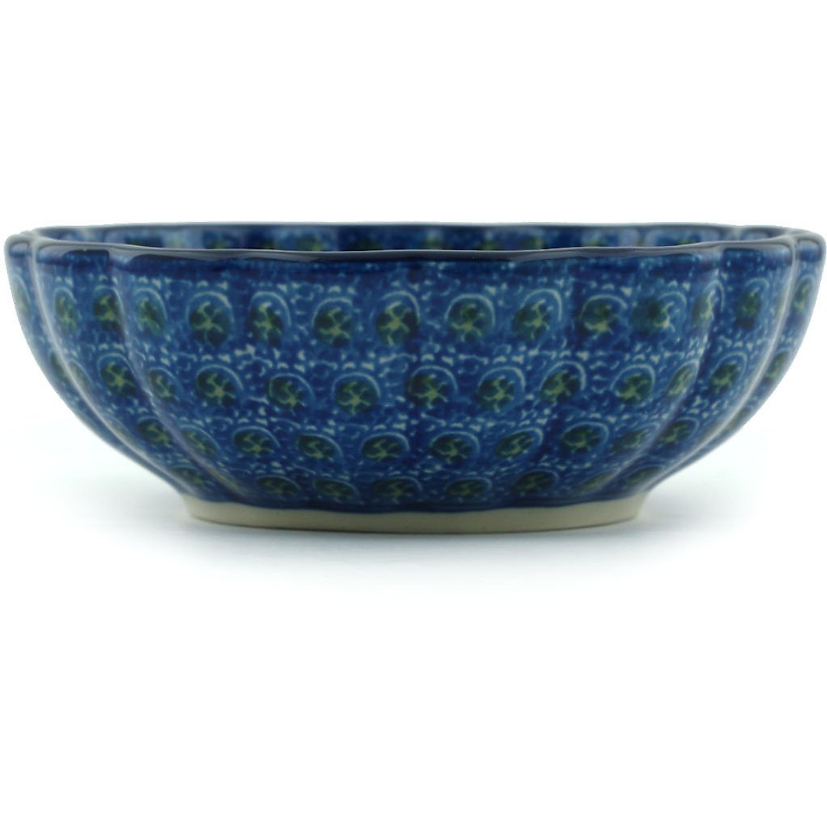 Polish Pottery Bowl 5-inch Blue Poppies made by Ceramika Artystyczna