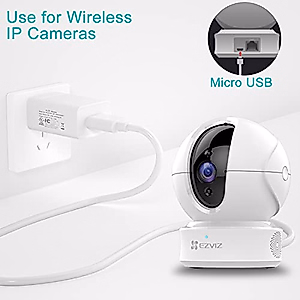 USB Charger with 16.4FT Power Extension Cable for Wyze Cam, Yi Camera,Oculus Go,Cloud Cam,Echo Dot Kid Edition,Nest Cam,Netvue,Blink,Furbo Dog Yi Dome Home Security Camera,Charging Supply Cord