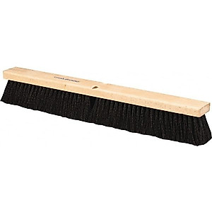 PRO SOURCE 24" Push Broom Head: Poly Bristles, Threaded Wood Block