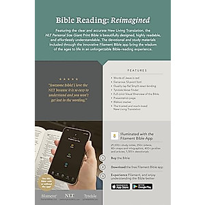 NLT Personal Size Giant Print Bible, Filament-Enabled Edition (LeatherLike, Black/Onyx, Indexed, Red Letter): Includes Free Access to the Filament ... Notes, Devotionals, Worship Music, and Video