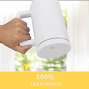 Towsnails 40 oz Tumbler with Handle and Straw Lid | Insulated Cup Reusable Stainless Steel Water Bottle Travel Mug Cupholder Friendly | Gifts for Women Men Him Her - White