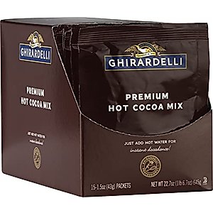 Ghirardelli Premium Hot Cocoa Envelopes, Rich chocolate, 22.7 Ounce (Pack of 15)