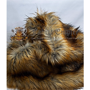Faux Animal Fur Short/Long Pile 1400gram Heavy 65" Wide Fabric Full, Plush, Warm Soft Coat, Fashion Fursuit Costume - Sold by Continuous Yard (Grizzly Bear)