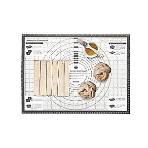 Tovolo Pro-Grade Sil Pastry Mat w/Reference Marks for Baking, Food and Meal Prep, Cooking and More 25" x 18"