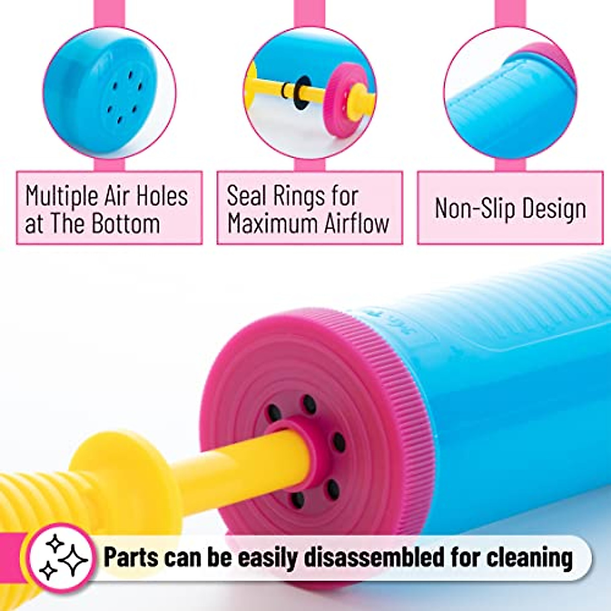 Mr. Pen- Balloon Pump Handheld, 2 Pack, 2-Way Dual Action Ballon Pump Inflater Portable, Baloon Pumping, Air Pump for Balloons, Balloon Inflator, Balloon Blower Pump, Balloon Hand Pump, Baloon Blow Up