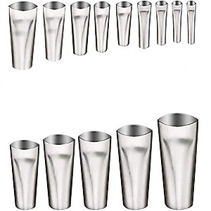 Caulking Nozzle Applicator,14 PCS Caulking Nozzle Stainless Steel Sealant Kit Perfect Caulking Finishing Nozzle Applicator Reusable Filling Operation Tool for Kitchen and Bathroom
