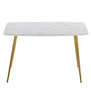 YInonma Marble Dining Table [120x74x76cm] White