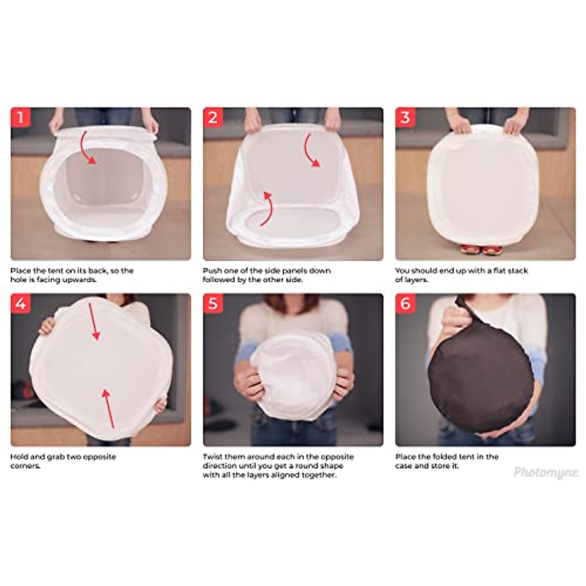 Photomyne Professional Photo Studio Shooting Tent | Photo Light Tent | Light Cube Diffusion - White (24X24 inch / 60X60 cm)