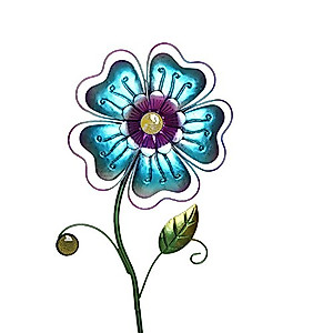 Garden Stake Outdoor Plant Pick Cute Metal Flower Stick Art Ornament Decor Lawn Yard Patio,3 Set