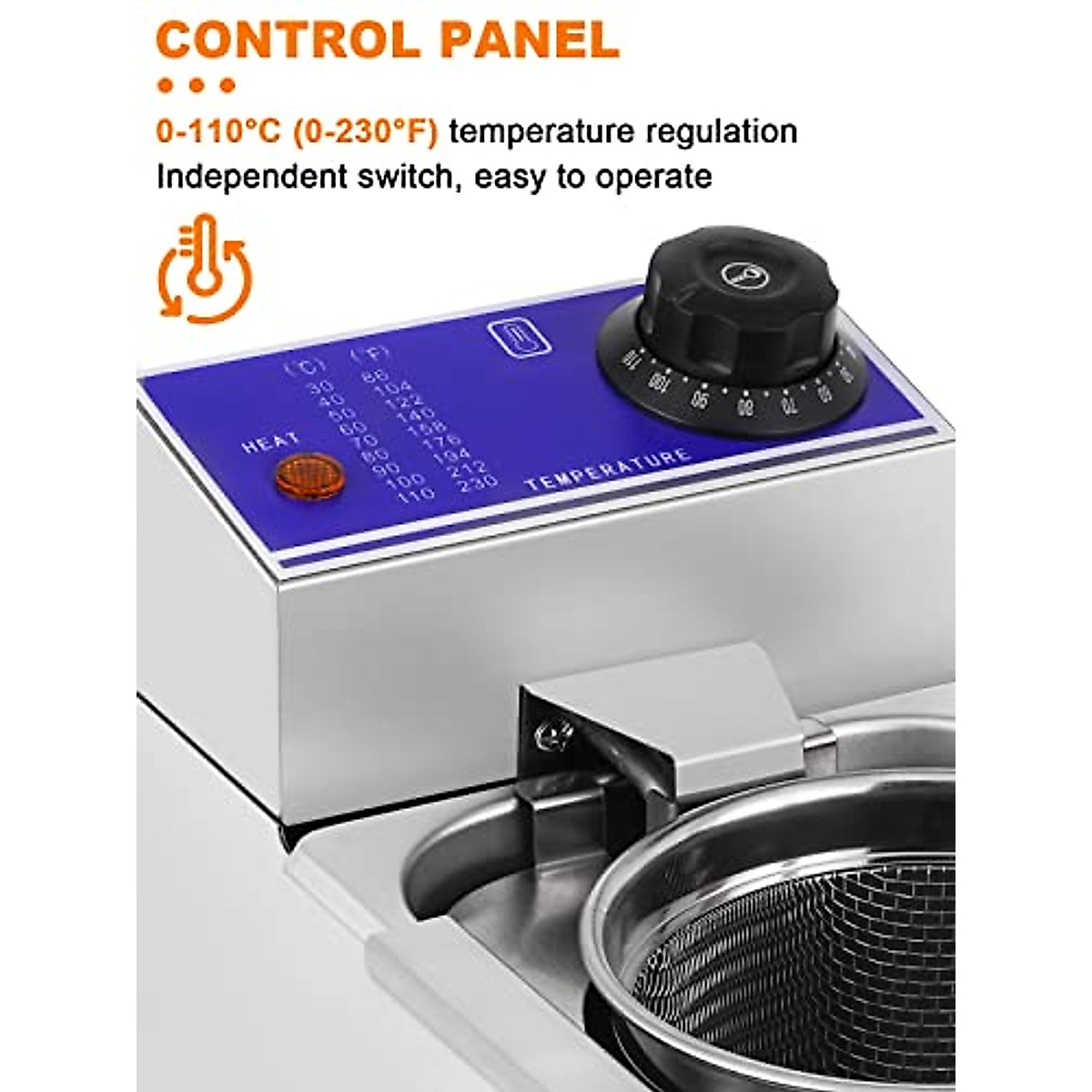 JIAWANSHUN Commercial Pasta Cooker Electric Noodle Cooker with 2 Baskets for Restaurant,Cooking Spaghetti Dumplings Vegetables,30-110℃ Temperature Adjustable 110V