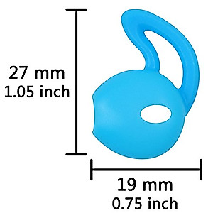 ALXCD Ear Gel for iPhone Earpods, Ear Buds Tips Bumper, 4 Pair White Anti-Slip Soft Silicone Replacement Earbud Tips for Earphone of iPhone7 SE 6s iPhone 6s Plus 5s [Sport] (Red/Blue/Yellow/Orange)