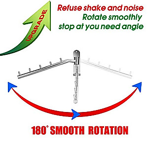 MaiHongda Folding Wall Mounted Clothes Hanger Closet Rod Clothing Holder Drying Racks for Laundry Room 2 Pack