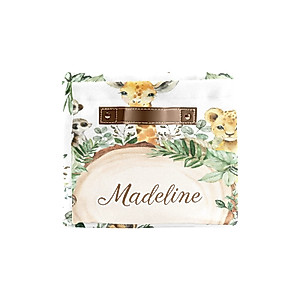 Wild Jungle Animals Personalized Storage Bins Basket Cubic Organizer with Durable Handle for Shelves Wardrobe Nursery Toy 1 Pack