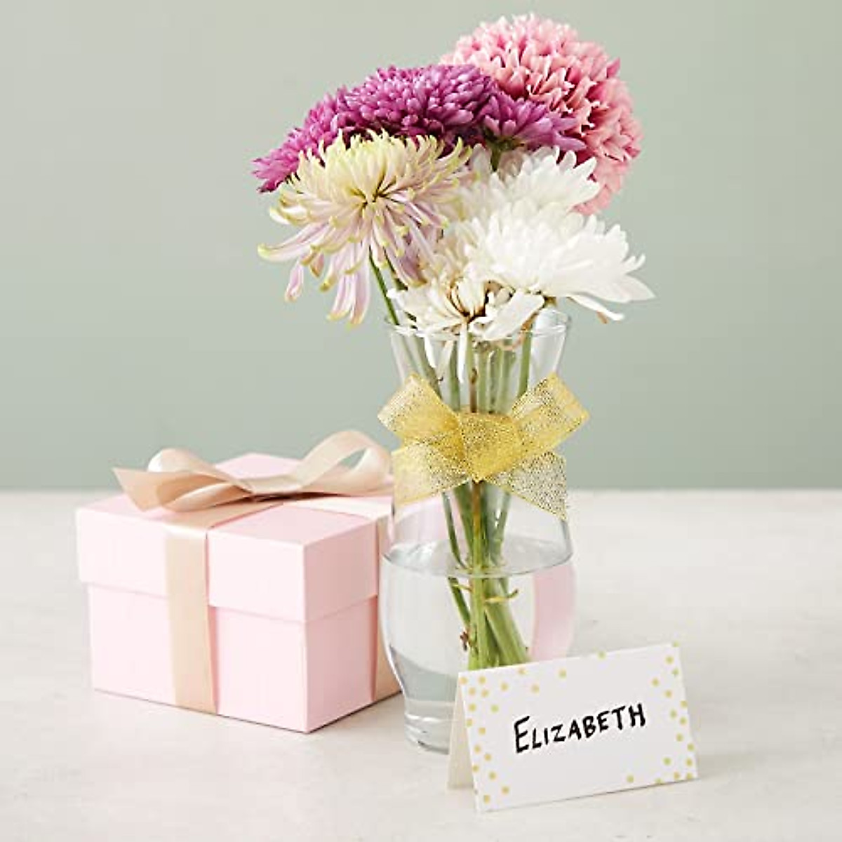 100 Pack Place Cards for Table Setting, Blank Table Name Cards for Wedding, Gold Foil Polka Dot Place Cards for Banquet, Events, Reserved Seating (2 x 3.5 In Folded)