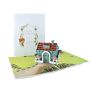 Teabug Cards New Home Card, House Pop Up Card, Congratulations for New Home, Realtor, House Warming, Birthday, Mothers Day, Father's Day, Retirement