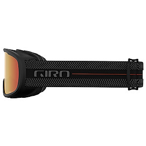 Giro Roam Snow Goggle 2021 - Black Techline with Amber Scarlet/Yellow Lens Medium