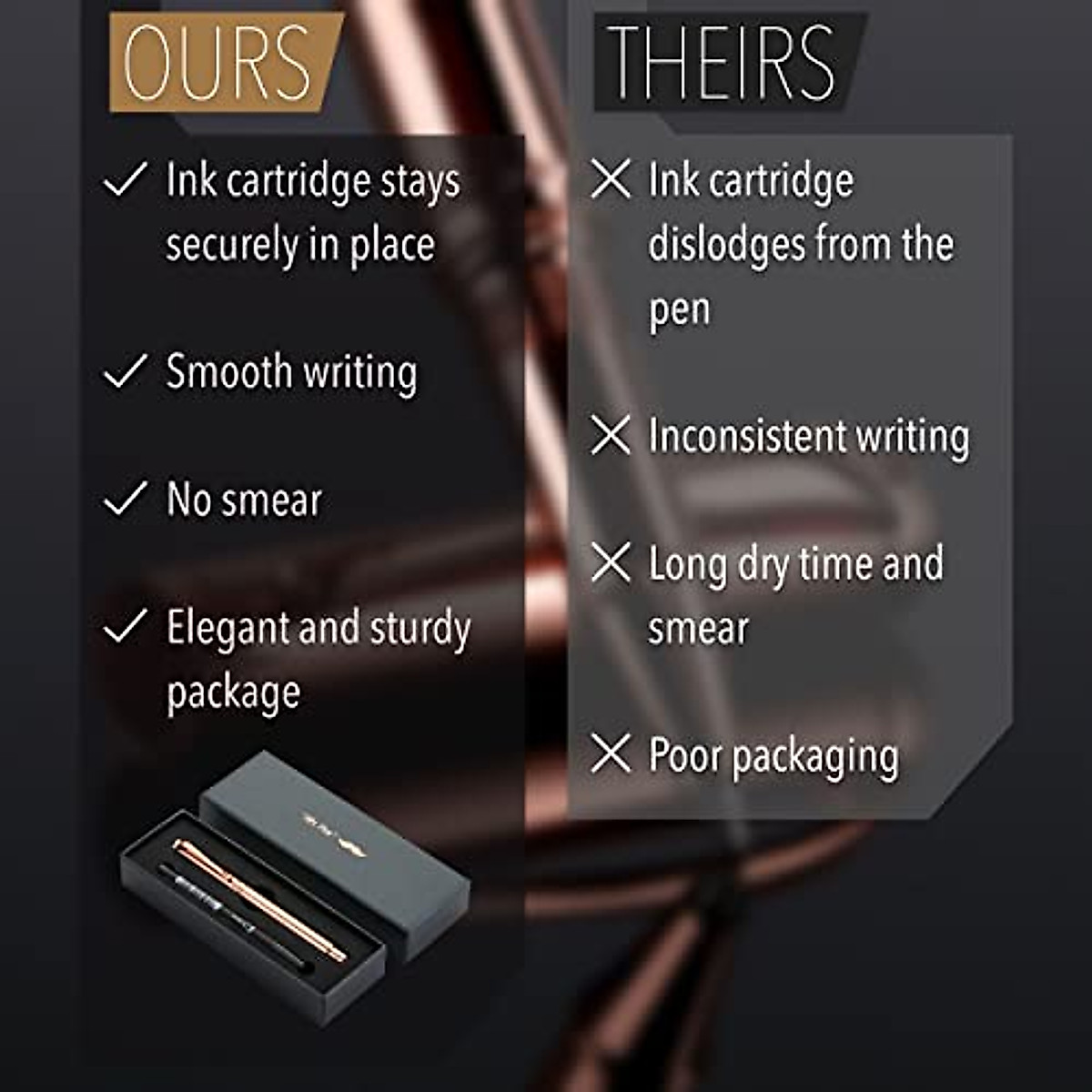 Mr. Pen- Luxury Pen, Rose Gold Barrel, Black Ink, Fancy Pen, Fancy Pens for Women, Nice Pens for Men, Pen Gift, Writing Pens, Metal Pen, Fancy Pens for Men, Executive Pen, Mothers Day Gifts