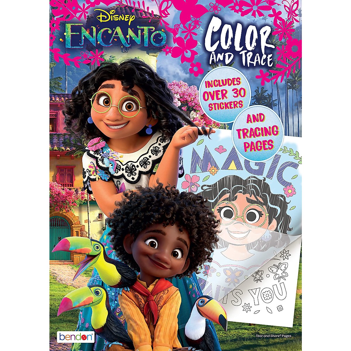 Disney Encanto 48 Page Color and Trace Coloring and Activity Book with 8 Tracing Sheets Paperback 51724 Bendon