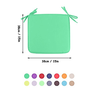 TUNKENCE Cushion Pads Chair Cushions for Outdoor Furniture Square Strap Garden Chair Pads Seat Cushion for Outdoor Bistros Stool Patio Dining Room for Kitchen Dining Office Chair 15x15 Inch Clearance