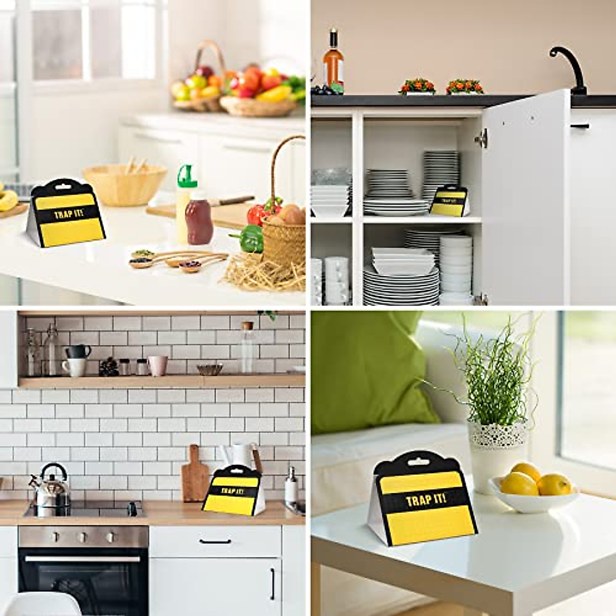 TRAP IT! Pantry Moth Traps, 10 Pack Sticky Glue Trap Indoor with Pheromones to Attract and Kill Grain Flour Seed Meal Moths, Non-Toxic Pantry Pest Killer for House Food and Cupboard Moth Control