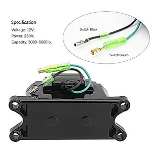 Winch Solenoid 12V Winch Solenoid Relay Contactor for ATV UTV 3000-5000lbs 4WD 4x4 Winches Winch Replace Number 63070 62135 74900 2875714 70715