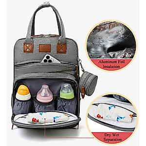 Vviitop Diaper Bag Backpack, Travel Baby Bags with Stroller Straps, Maternity Back Pack for Baby Large Internal Storage 13 Pockets for Mom and Dad (Red)