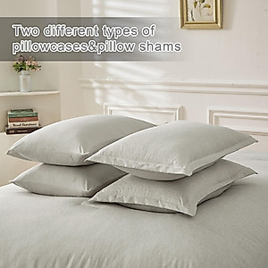 Taupe Comforter Set Queen,7 Pieces Bed in a Bag Taupe Cationic Dyeing Comforter Bedding Set Soft Microfiber Queen Size(1 Comforter,2 Pillowcases,1 Flat Sheet,1 Fitted Sheet,2 Pillow Shams)