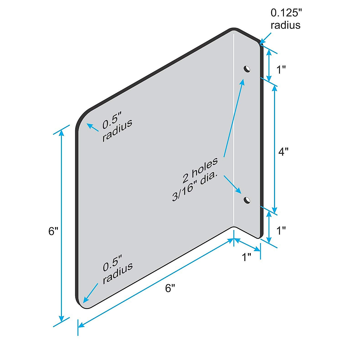 SmartSign Telephone Projecting Sign, Pre-Drilled with Holes, Polished Edges, Highly Visible | 6" x 6" Acrylic Corridor Signs