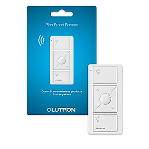 Lutron Pico Smart Remote Control for Caséta Smart Dimmer Switch | PJ2-3BRL-WH-L01R | White