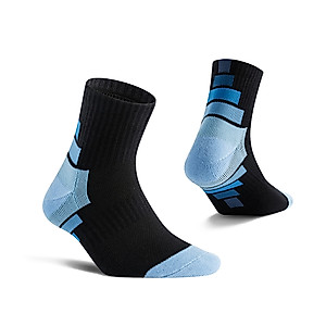 Hicomlor Athletic-Ankle-Socks for Men, Running-Socks with Cushioned, Mesh Ventilating, Arch Support, Moisture Wicking 5 pairs
