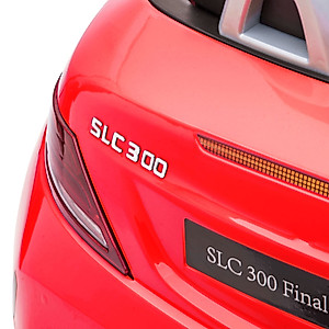 Aosom Mercedes SLC 300 Licensed Kids Electric Car with Remote Control, 12V Battery Powered Kids Ride on Car with Music, Lights, Suspension for 3-6 Years Old, Red