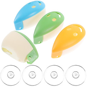 Beavorty Smile Face Toothbrush Holders Suction Cup for Houseware 4pcs (Random Color)