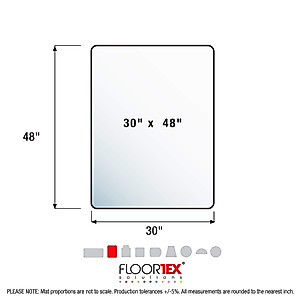 Floortex Recycled Chair Mat 48" x 51" for Hard Floors