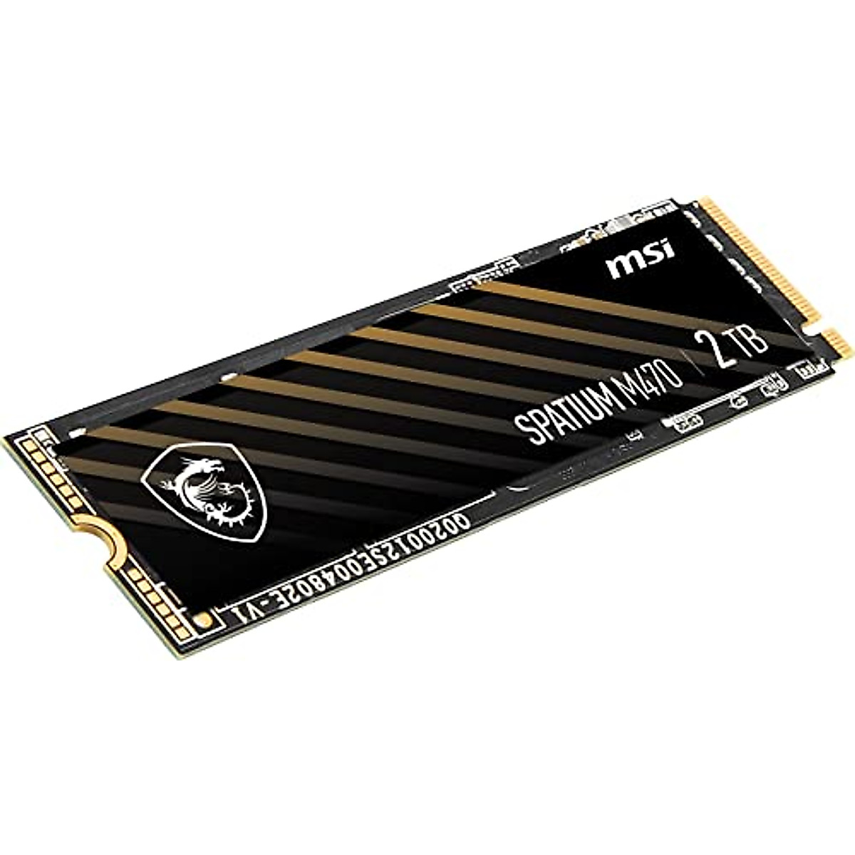 MSI SPATIUM M470 PCIe 4.0 NVMe M.2 2TB Internal SSD PCIe Gen4 NVMe 1.3 3D NAND 3300 TBW