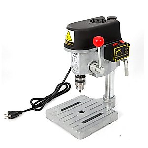 Mini Bench Drill Press, 340W Portable Drill Workbench, Light-Duty DIY Craft Drilling Repair Tool Expanding Drilling Machine Pressed-in Chuck 1-10mm