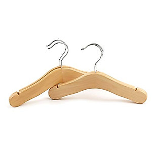 Gazechimp 2 Pieces Wooden Clothes Hangers Baby Children Kids Hanger