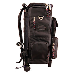 Gator Cases Lightweight Rolling Backpack Case with Pull Handle; Fits 25-Note Micro Controllers and Laptop (GK-LT25W)