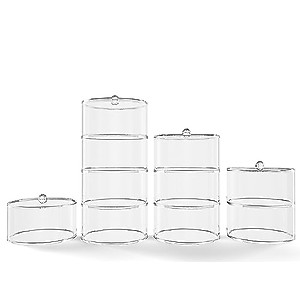 ELYPRO Premium Acrylic Belt Organizer - Sleek, Multi-Functional Storage for Belts, Jewelry, Makeup & Hair Accessories - Transparent, Rotating Drawers, Stackable & Wall-Mountable Design (XL-4)