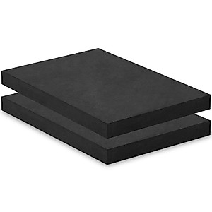 2 Pcs Thermoform Sheet Black Thermoform Molding Foams for Holster and Sheath Making DIY (12 x 8 x 1 Inch)