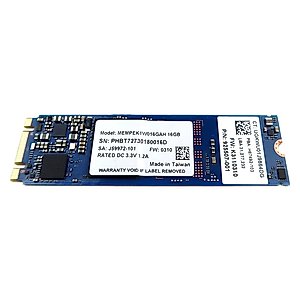 Solid State Drive 925507-001 Compatible Replacement Spare Part for Intel MEMPEK1W016GAH 16GB M.2 2280 PCIe 3.0 x2 NVMe Optane Memory SSD