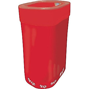 amscan Apple Red Flings Pop-Up Trash Bin, 22 x 15 x 10"/13 gallon