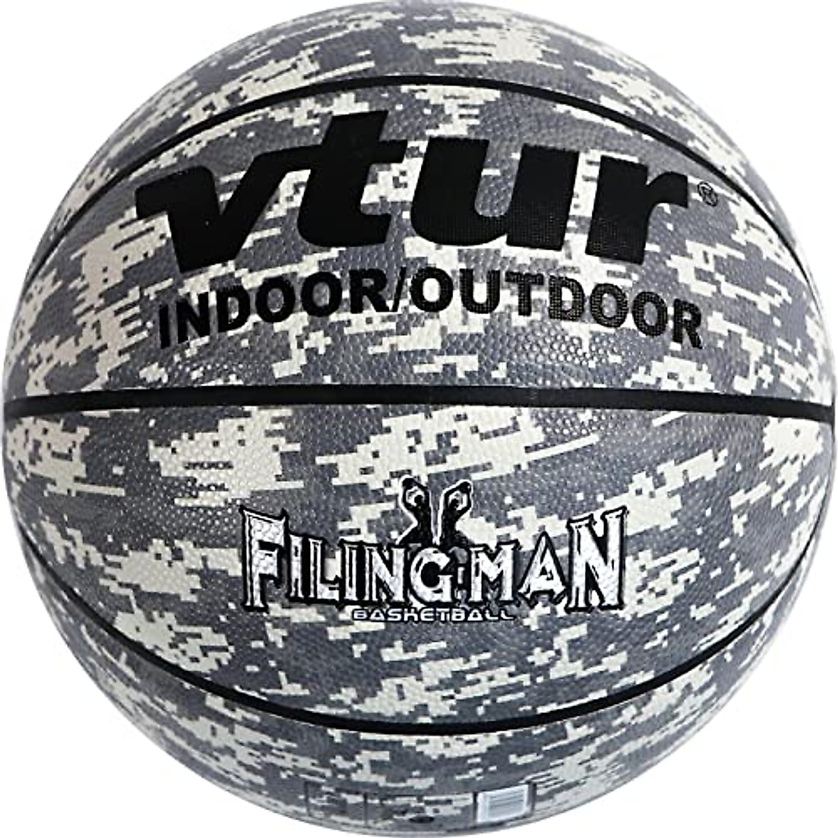 vtur Basketball 29.5" Size 7 for Men's Outdoor Indoor Basketball Official Regulation Size Made for Basketball Games (Gray)